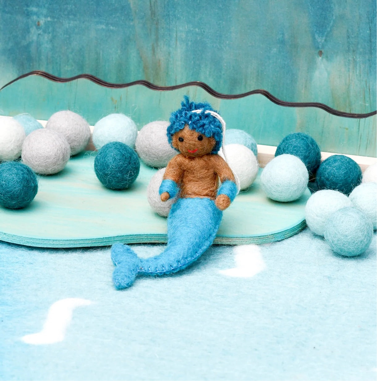 Wool Merman with Blue Tail – Kismet Toys